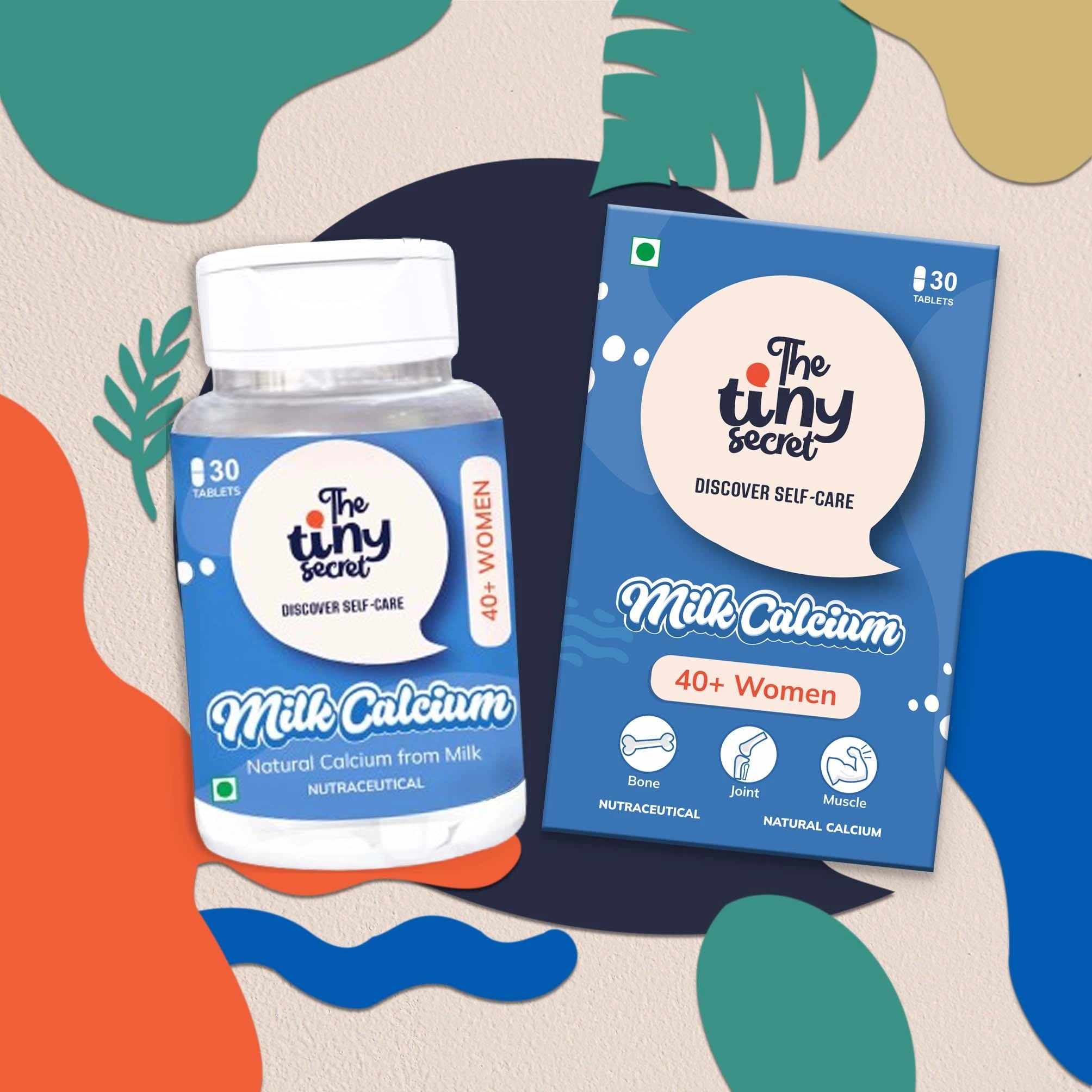 Natural Milk Calcium 40+ Women | Vitamin D3, K2-7 & Isoflavones | 30 T ...